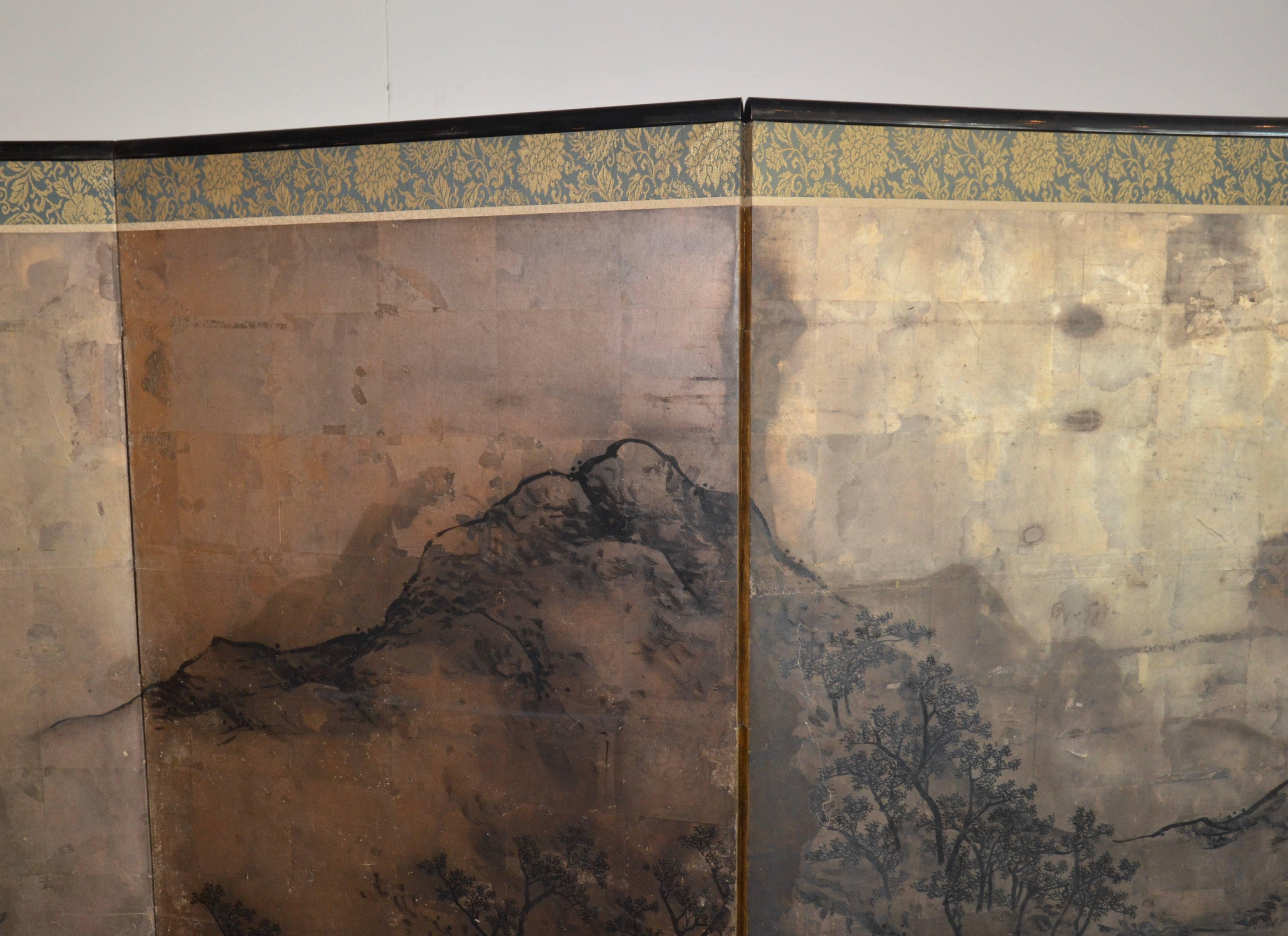 Antique Japanese Six-Panel Screen, 19th Century at 1stDibs | japanese ...