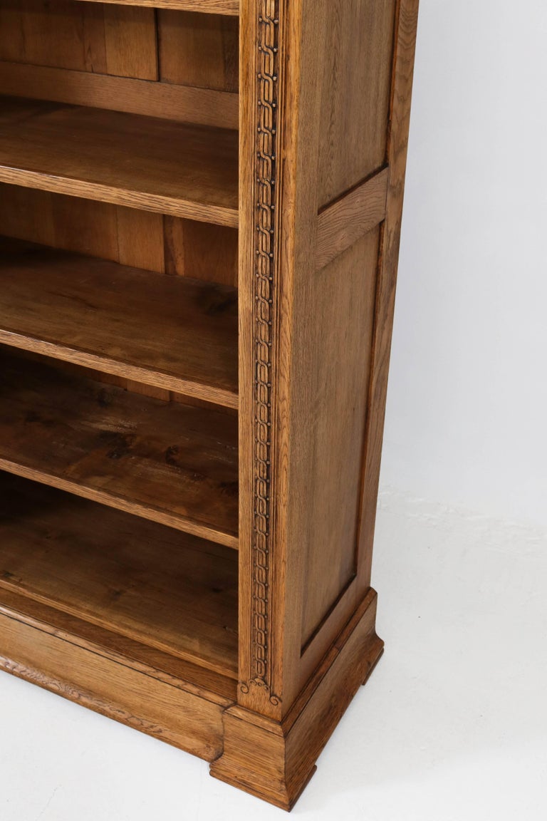 Large Oak Dutch Art Nouveau Open Bookcase, 1900s at 1stDibs | art ...