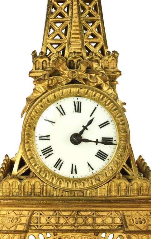 Architectural Model of the Eiffel Tower with Clock, Made for the ...