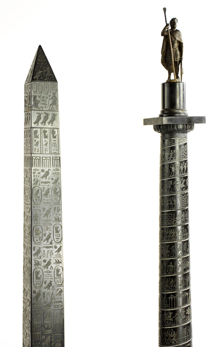 Pair of Rare Grand Tour Models of the Marcus Aurelius Column and Solar ...