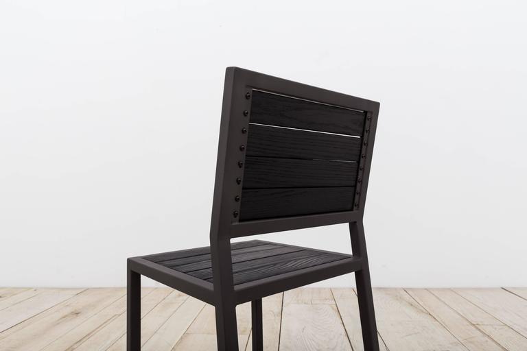 1x1 Chair by Uhuru Design in Black Steel and Charred Oak - IN STOCK For ...