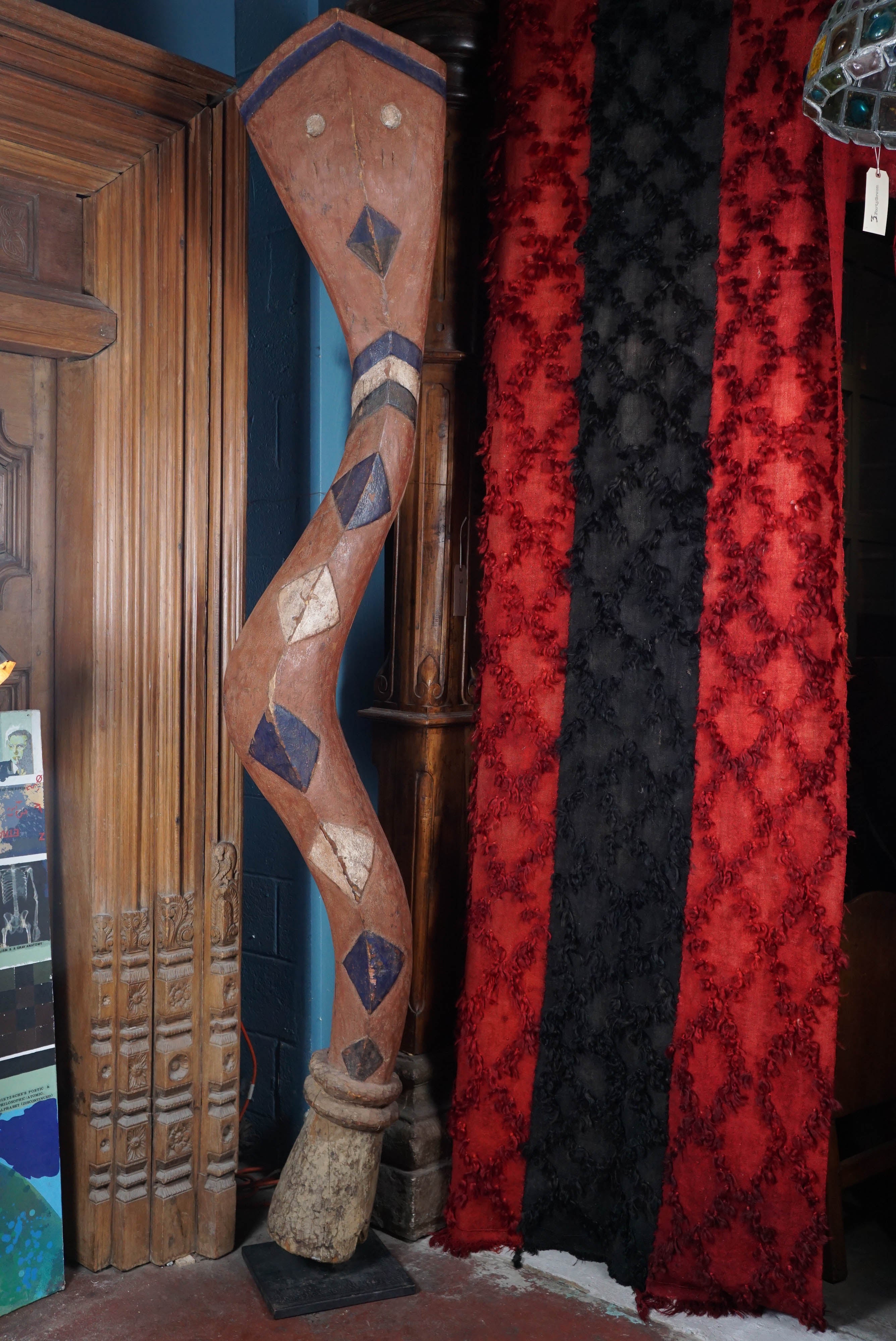 Monumental Baga Snake Sculpture, Guinea, Africa For Sale at 1stDibs