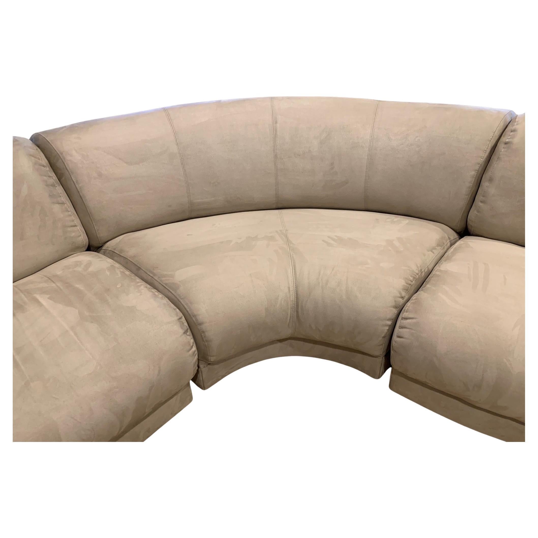 Postmodern Sculptural Curved Serpentine Sectional Snake Sofa For Sale ...