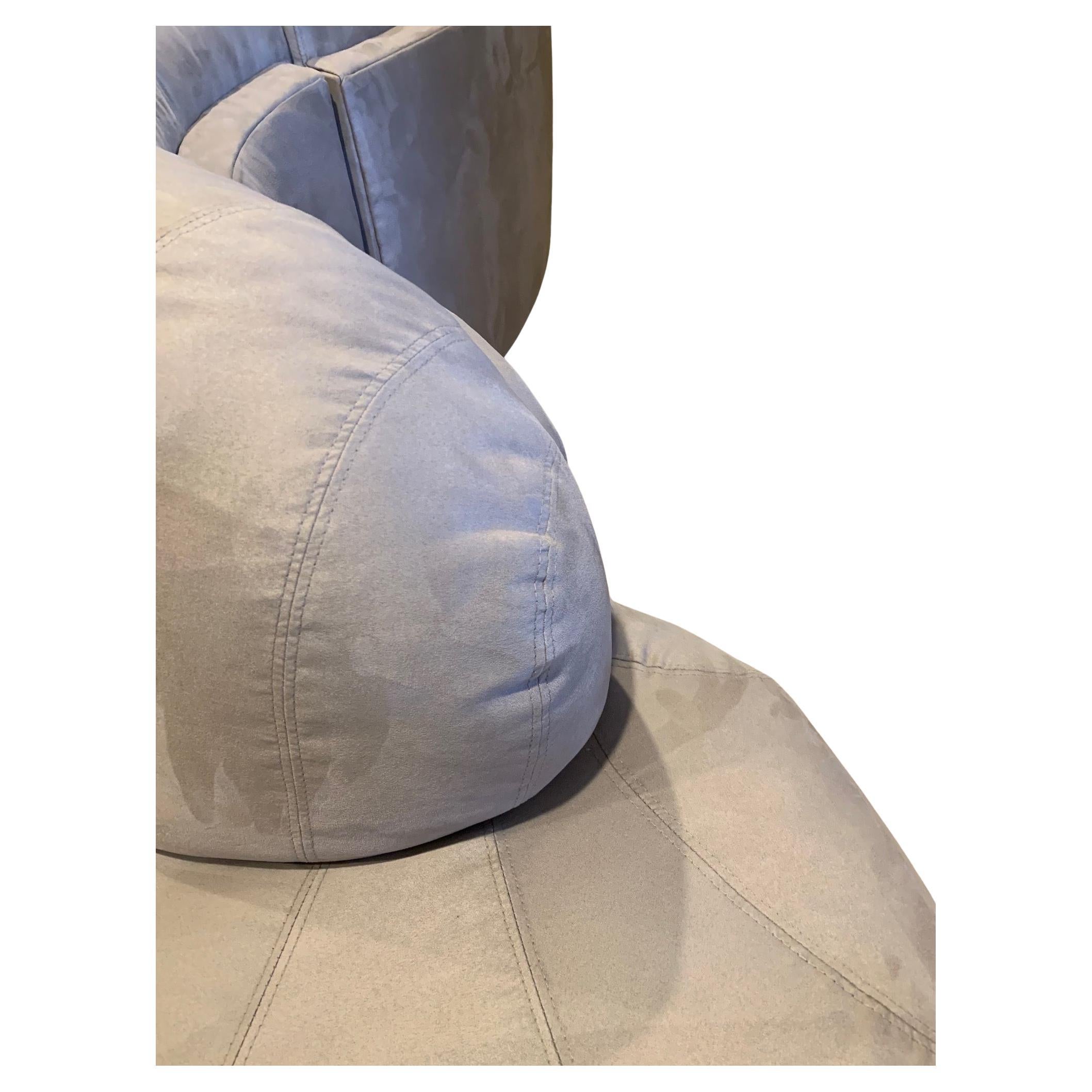 Postmodern Sculptural Curved Serpentine Sectional Snake Sofa For Sale ...