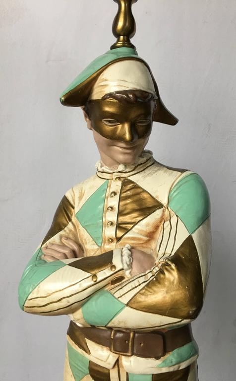 Monumental Harlequin Jester Table Lamp at 1stDibs | jester lamp