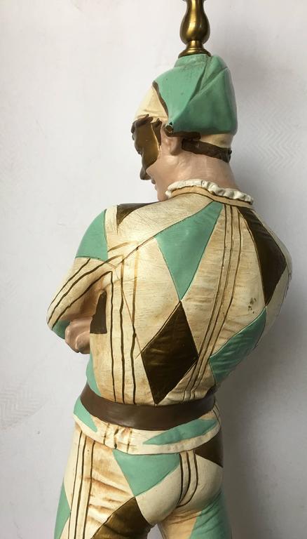Monumental Harlequin Jester Table Lamp at 1stDibs | jester lamp