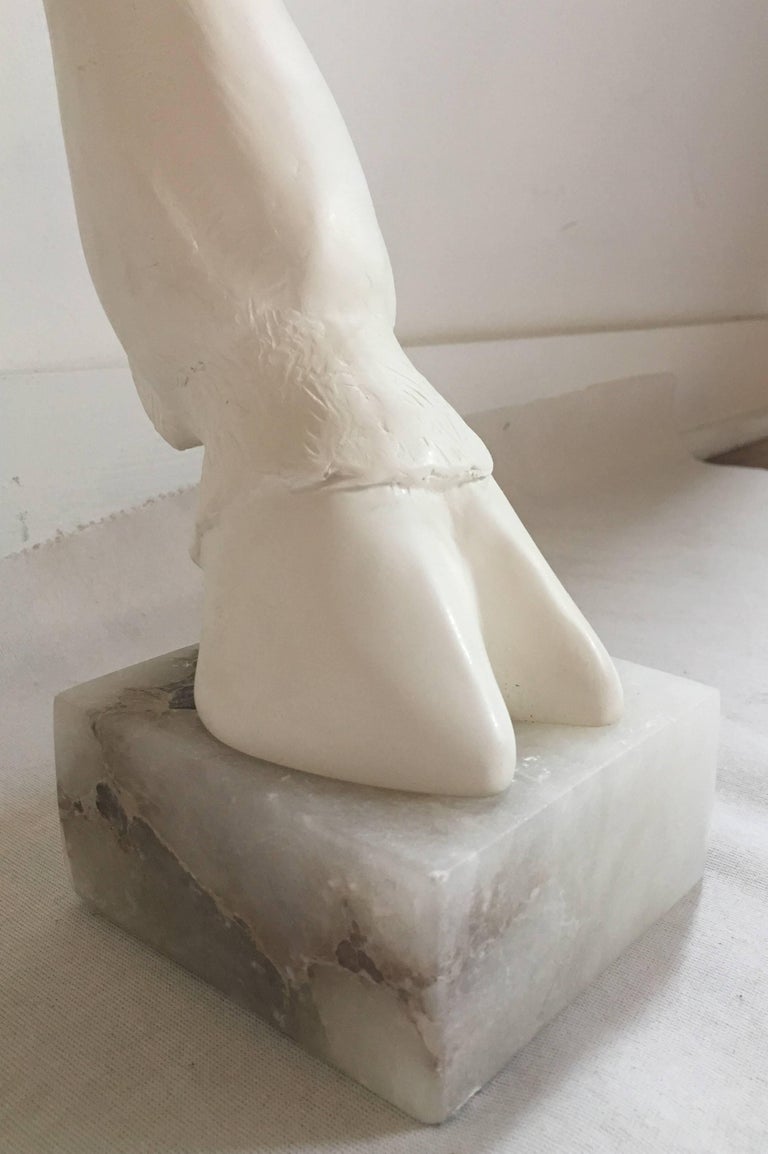 Plaster White and Marble Animal Goat Leg Demilune Table at 1stDibs ...