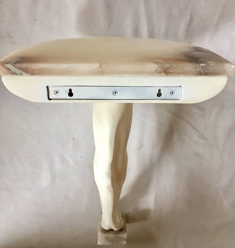 Plaster White and Marble Animal Goat Leg Demilune Table at 1stDibs ...