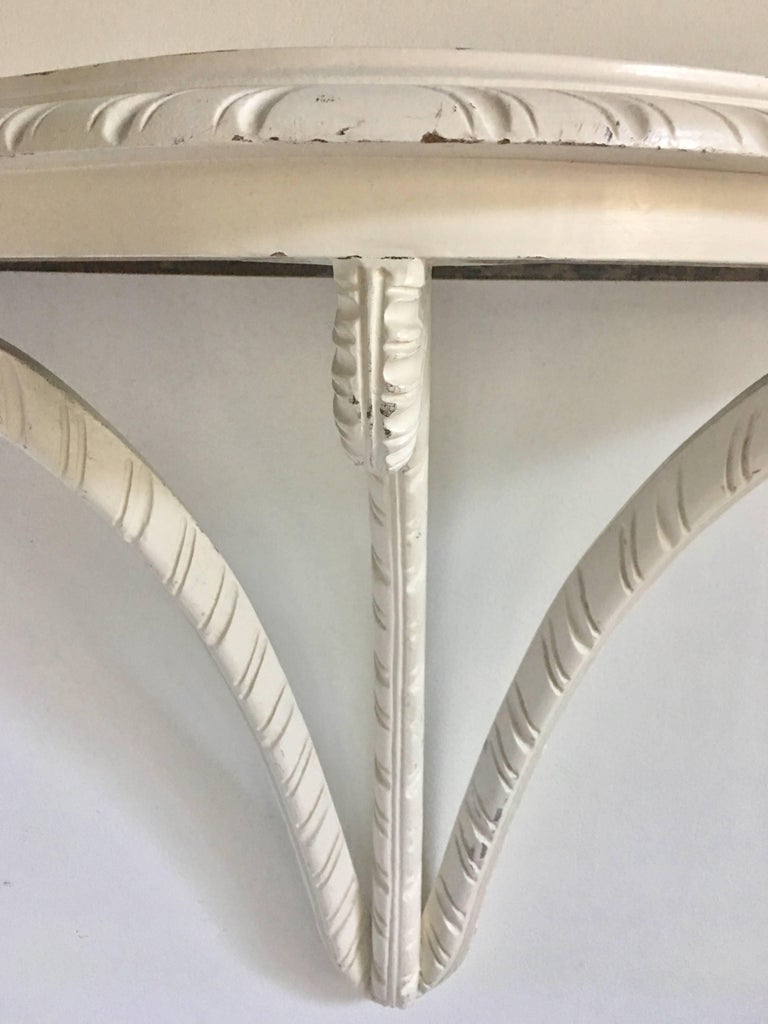 Hollywood Regency Serge Roche Style Acanthus Wall Mount Console Table ...