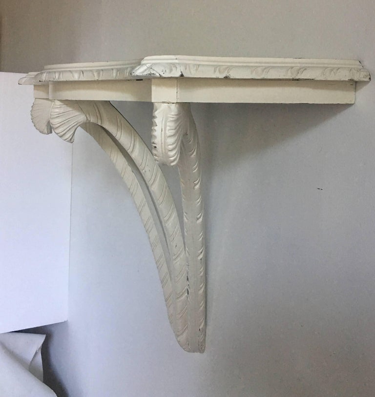 Hollywood Regency Serge Roche Style Acanthus Wall Mount Console Table ...