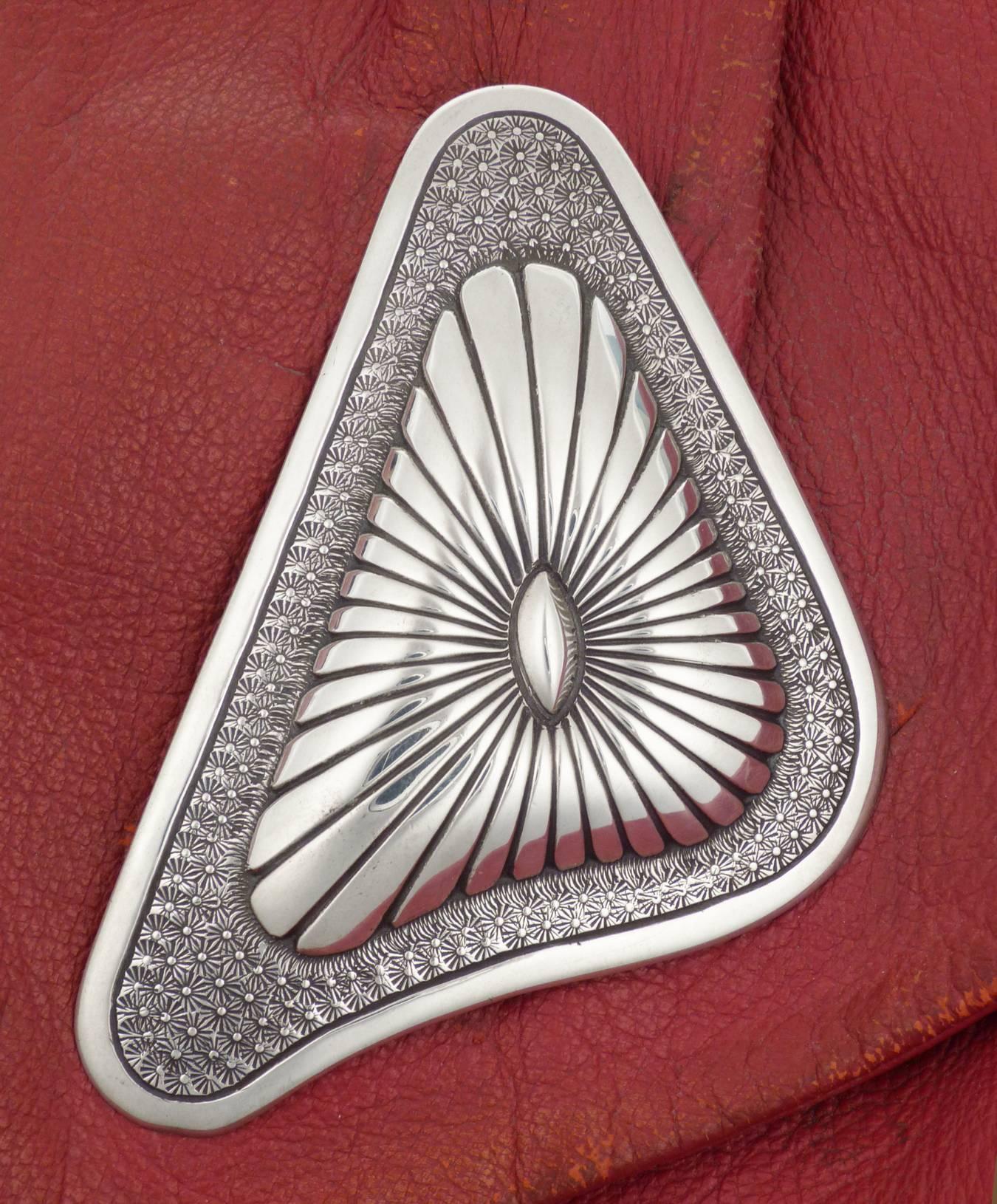 Vintage Leather Handbag by Kenneth Begay, circa 1950 For Sale at 1stDibs