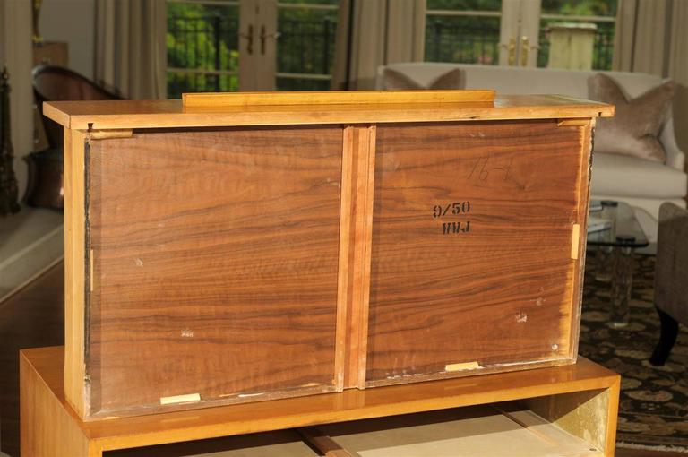 Coveted Pair of Saffron Walnut Commodes by T H Robsjohn-Gibbings, dated ...