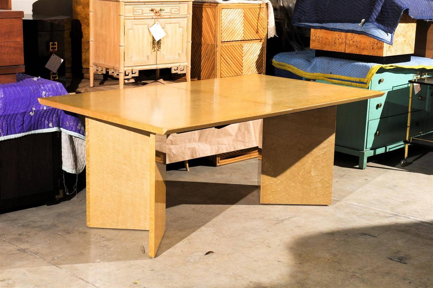 Gorgeous Knife Edge Extension Dining or Conference Table in Bird's-Eye ...