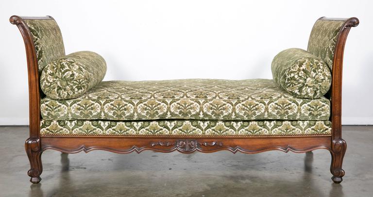 Country French Louis XV Style Walnut Meridienne Daybed at 1stDibs