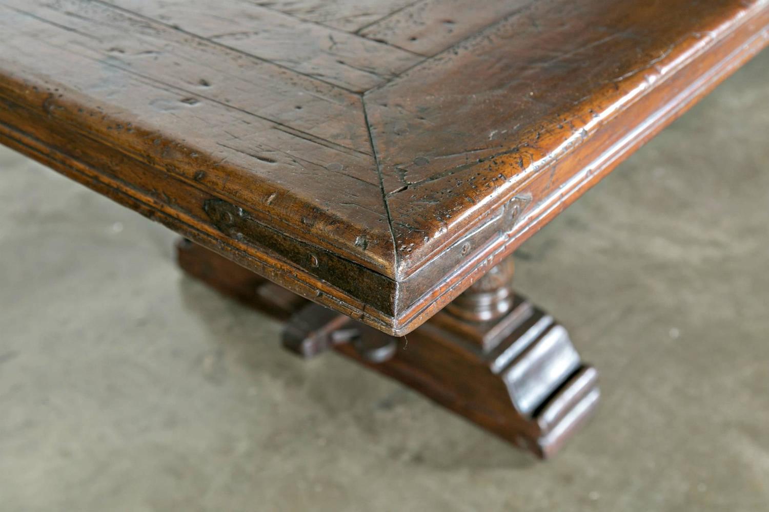 Monumental French 18th Century Baluster Leg Chateau Trestle Table at ...