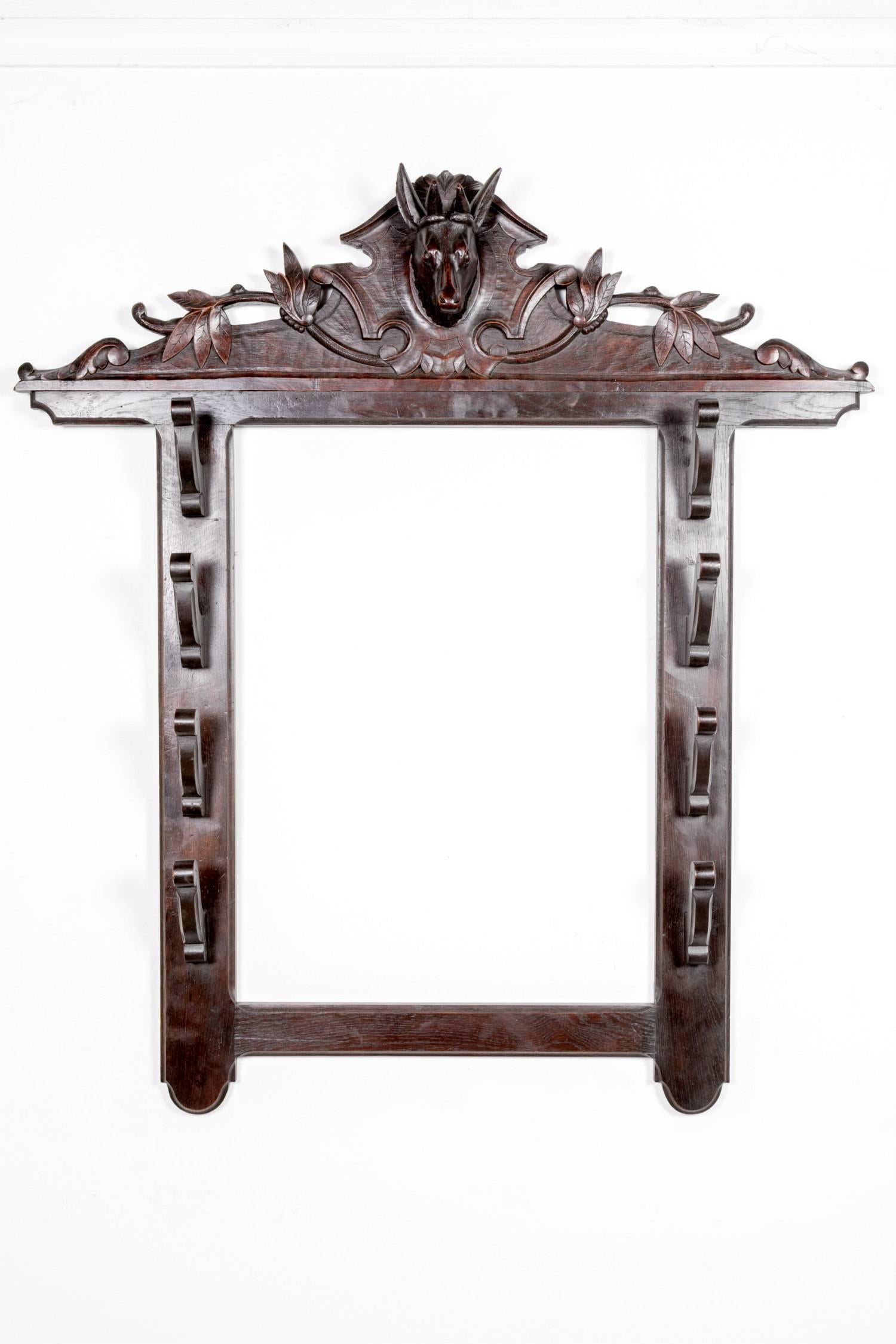Hand Carved Black Forest Roe Deer Head Gun Rack at 1stDibs