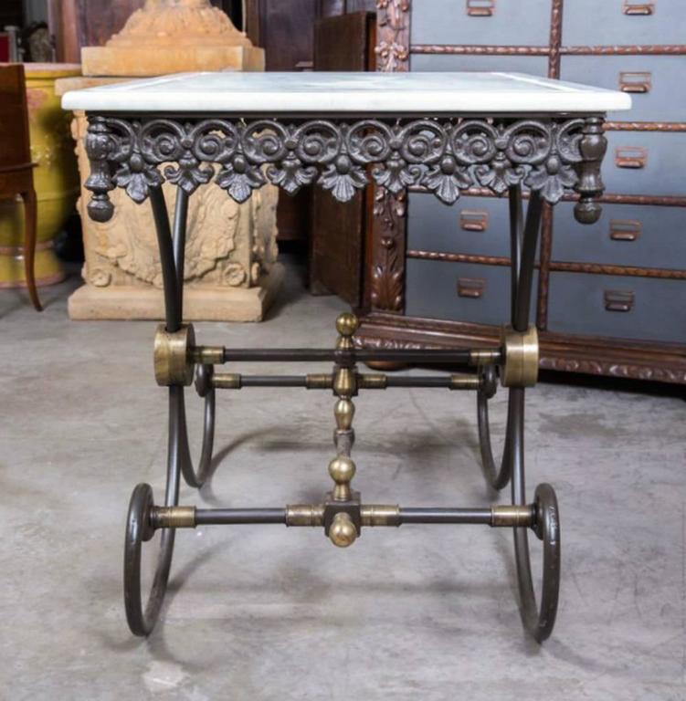 Small French Butcher/Pastry Table at 1stDibs
