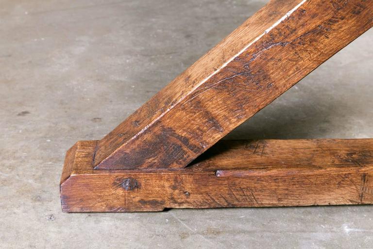 Large Early 19th Century Rustic X-Base Trestle Table at 1stDibs