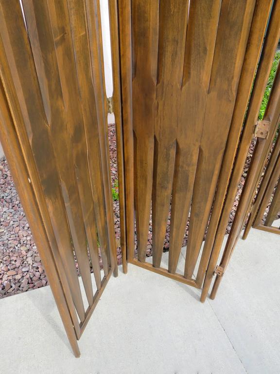 Mid-Century Modern Four-Panel Folding Screen at 1stDibs