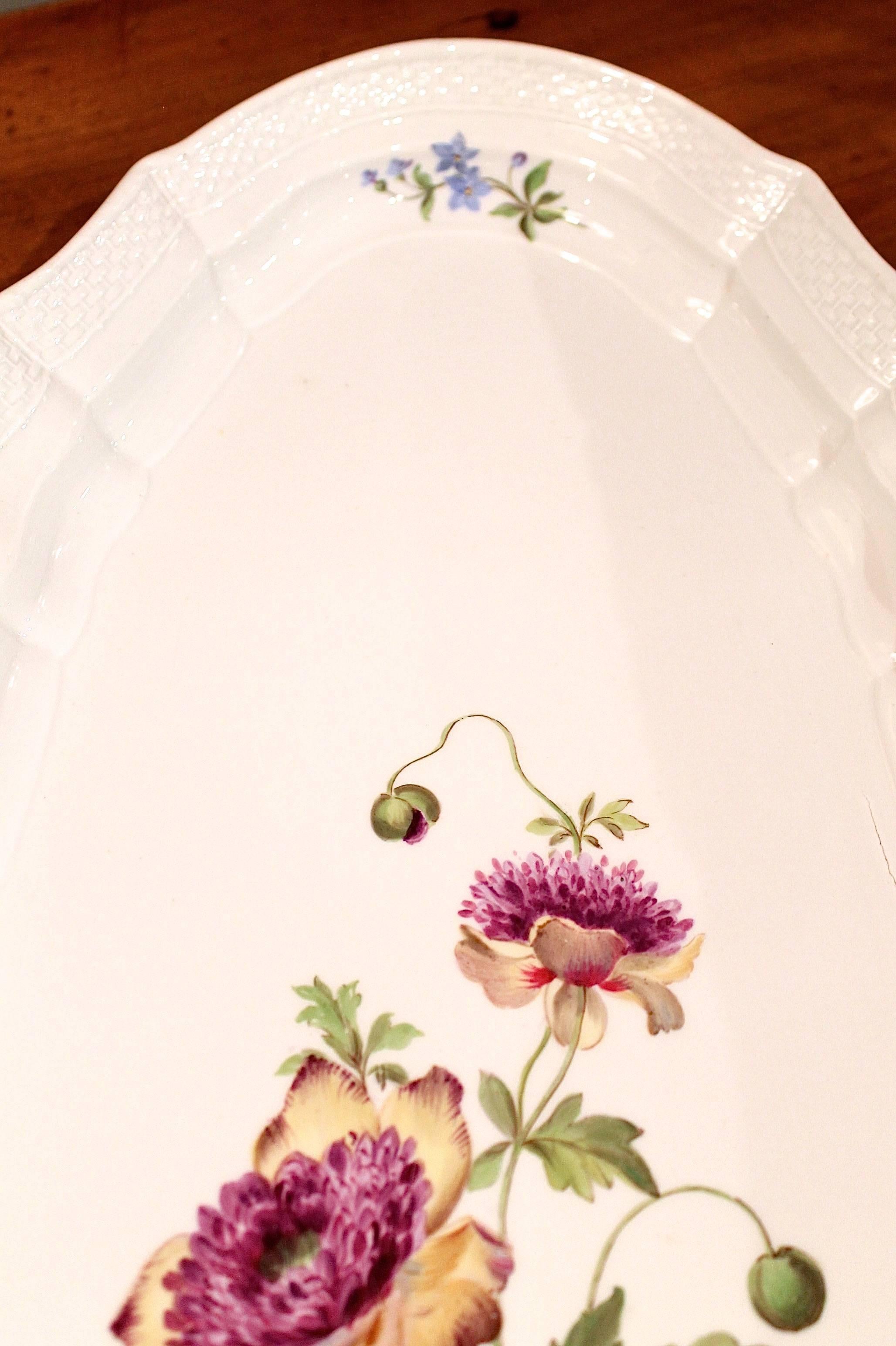 Meissen Fish Platter, 19th Century For Sale at 1stDibs