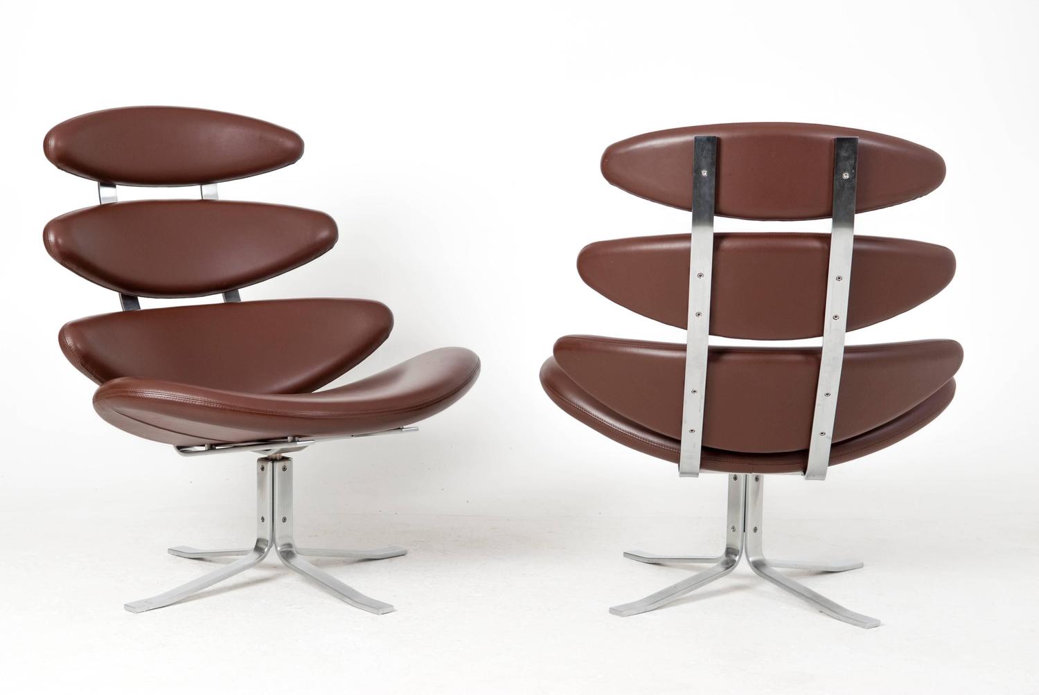 Pair of Poul M. Volther Corona Chairs For Sale at 1stdibs