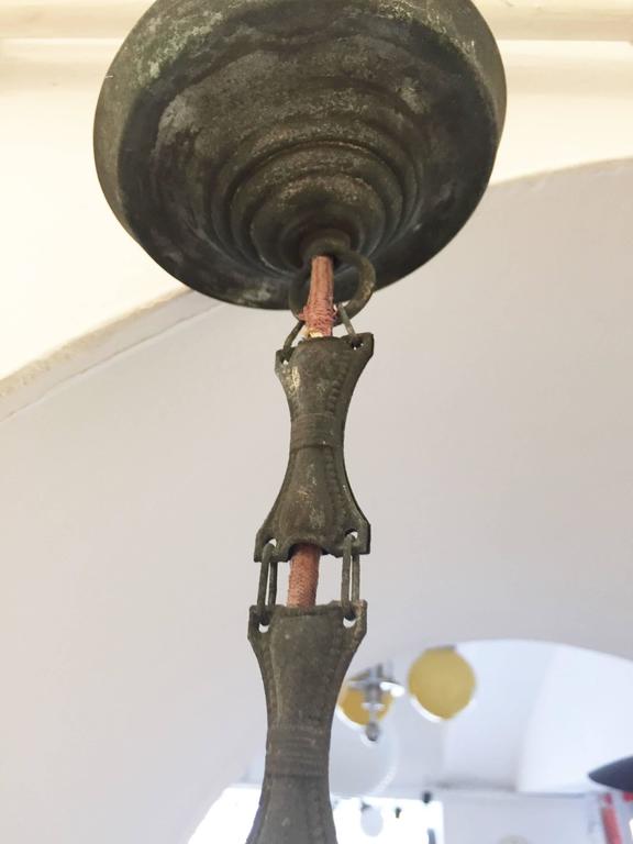 Art Nouveau Pendant with Opaline Glass Shade Peter Behrens Style at 1stDibs