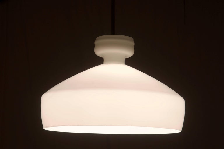 Large Opaline Glass Pendant Light For Sale at 1stDibs