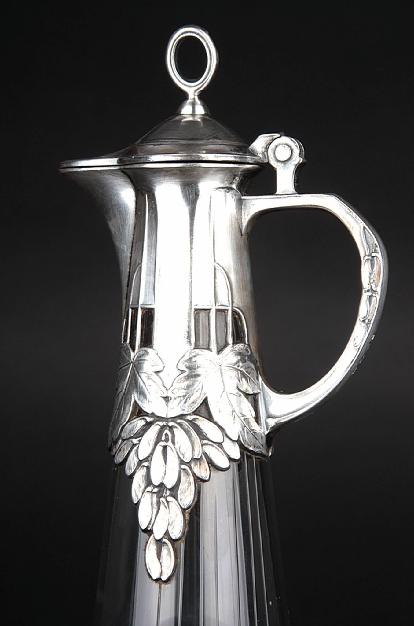 Art Nouveau WMF Pitcher at 1stDibs | wmf glass pitcher