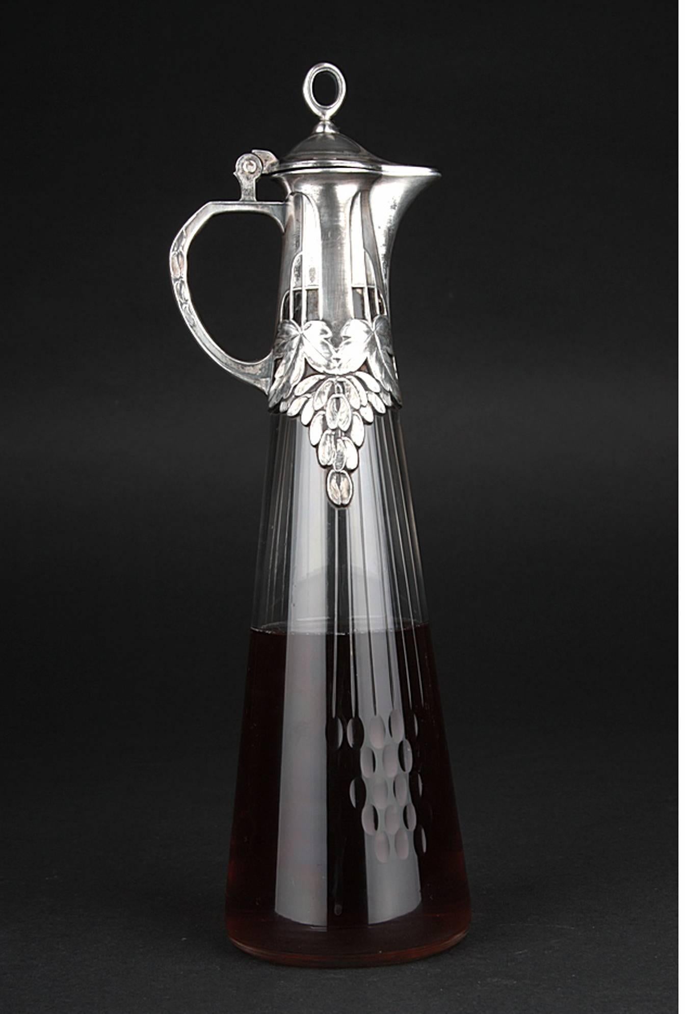 Art Nouveau WMF Pitcher at 1stDibs | wmf glass pitcher