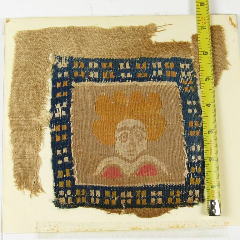 Ancient Egyptian Coptic Textile Fragment Portrait of a Woman at 1stDibs