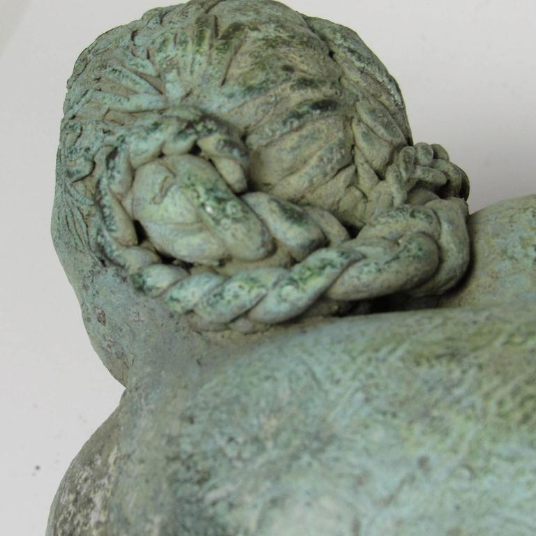 Mexican Bronze Figure of a Seated Woman by Jose Ines at 1stDibs