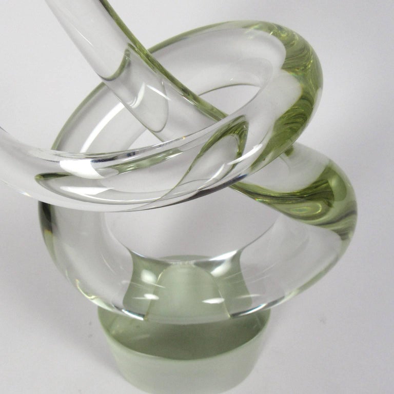 Murano Renata Anatra Clear Glass Abstract Sculpture For Sale at 1stDibs