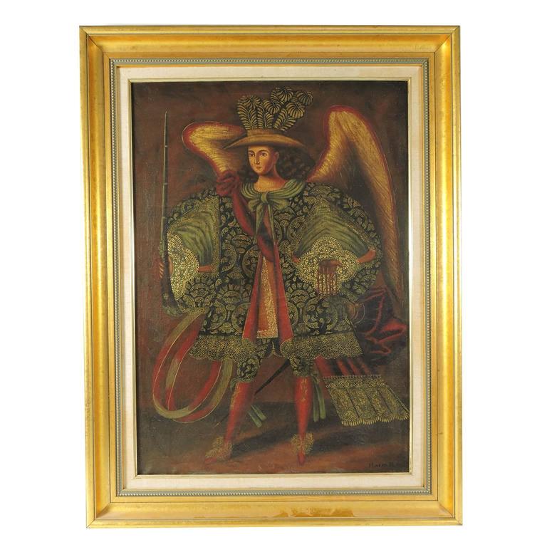 19th Century Cuzco School Style Angel Arcabucero at 1stDibs