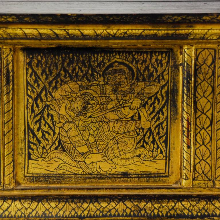 Antique Thai Gilt Decorated Manuscript Box at 1stDibs