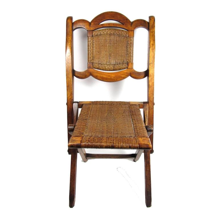 19th Century Edwin Skull 'Plectaneum' Folding Campaign Chair at 1stDibs