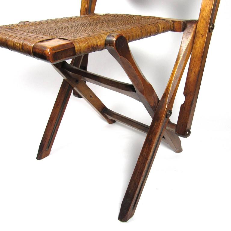 19th Century Edwin Skull 'Plectaneum' Folding Campaign Chair at 1stDibs