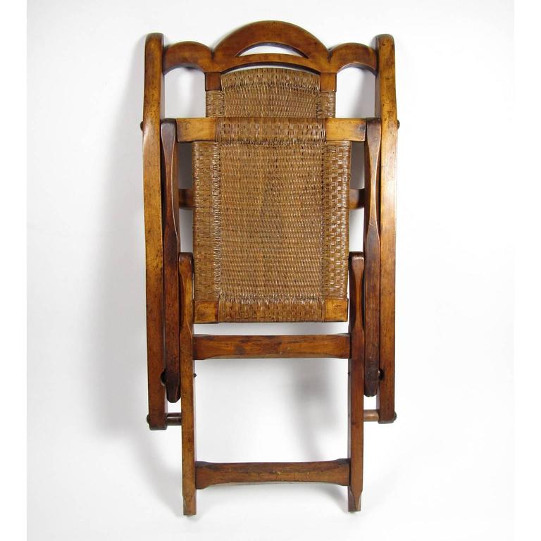 19th Century Edwin Skull 'Plectaneum' Folding Campaign Chair at 1stDibs
