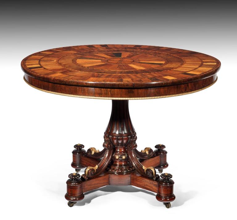 Exquisite Late Regency Specimen Top Centre Table at 1stDibs