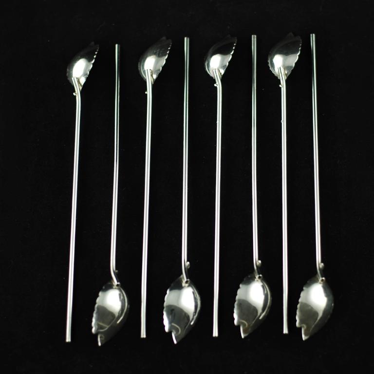 Tiffany and Co Sterling Mint Julep Spoons / Straws - Set of 8 at ...