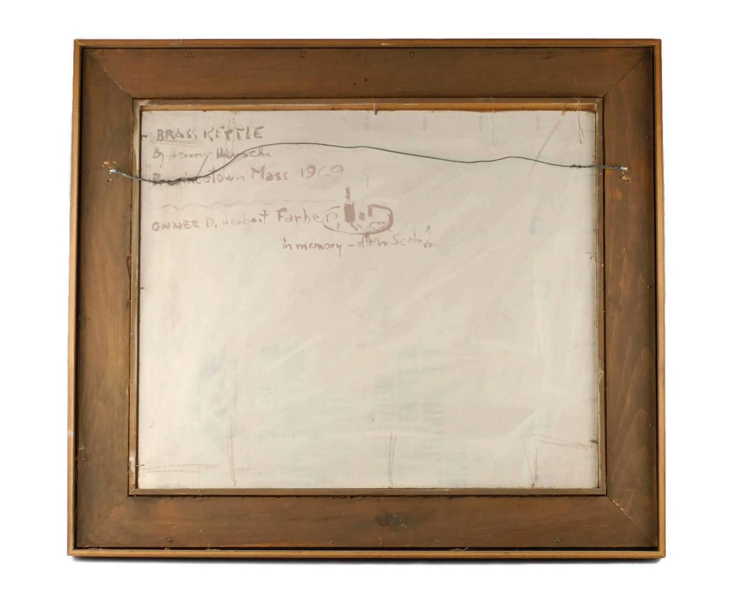 Henry Hensche Still Life "Brass Kettle" For Sale at 1stdibs