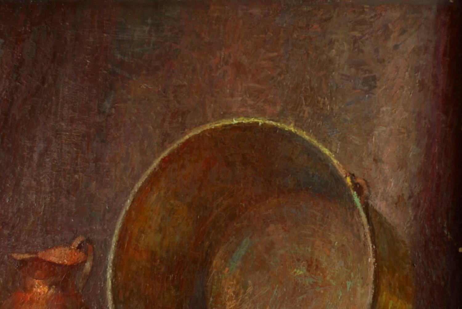 Henry Hensche Still Life "Brass Kettle" For Sale at 1stdibs