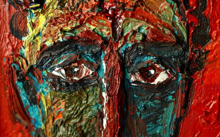 20th Century David Burliuk Neo-Primitive Portrait For Sale at 1stDibs