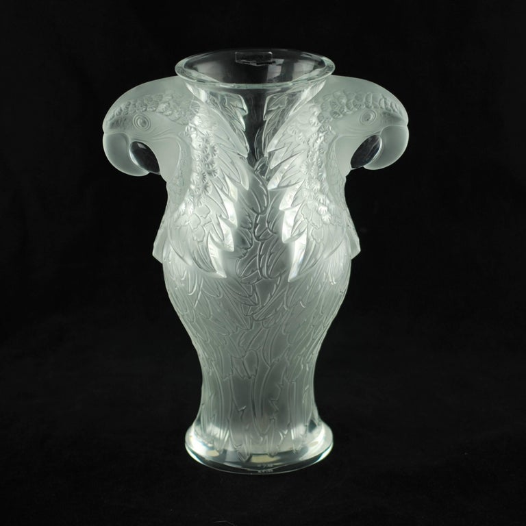 Lalique Limited Edition Clear and Satin Finished Glass Macao Vase For ...