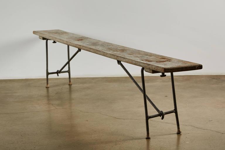 Industrial Navy Bench at 1stDibs