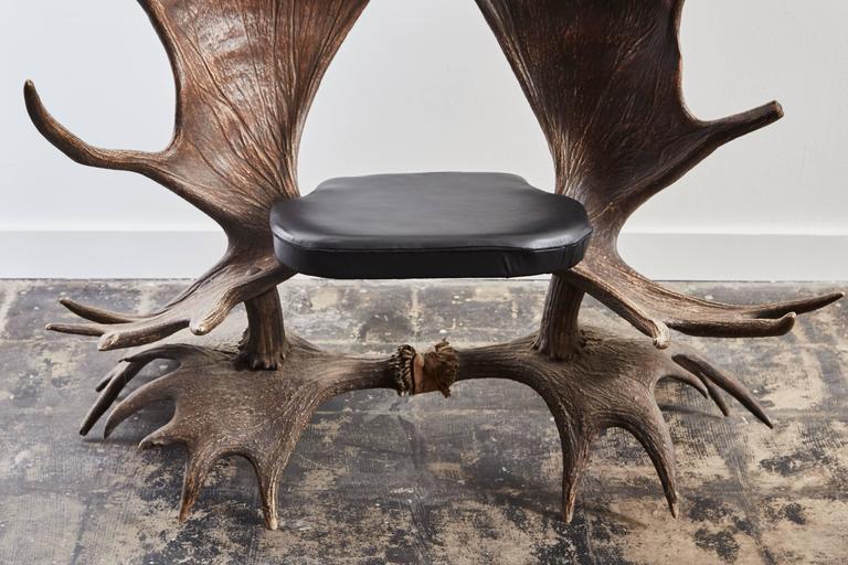 Moose Antler Chair at 1stDibs | moose chair, moose antler furniture ...