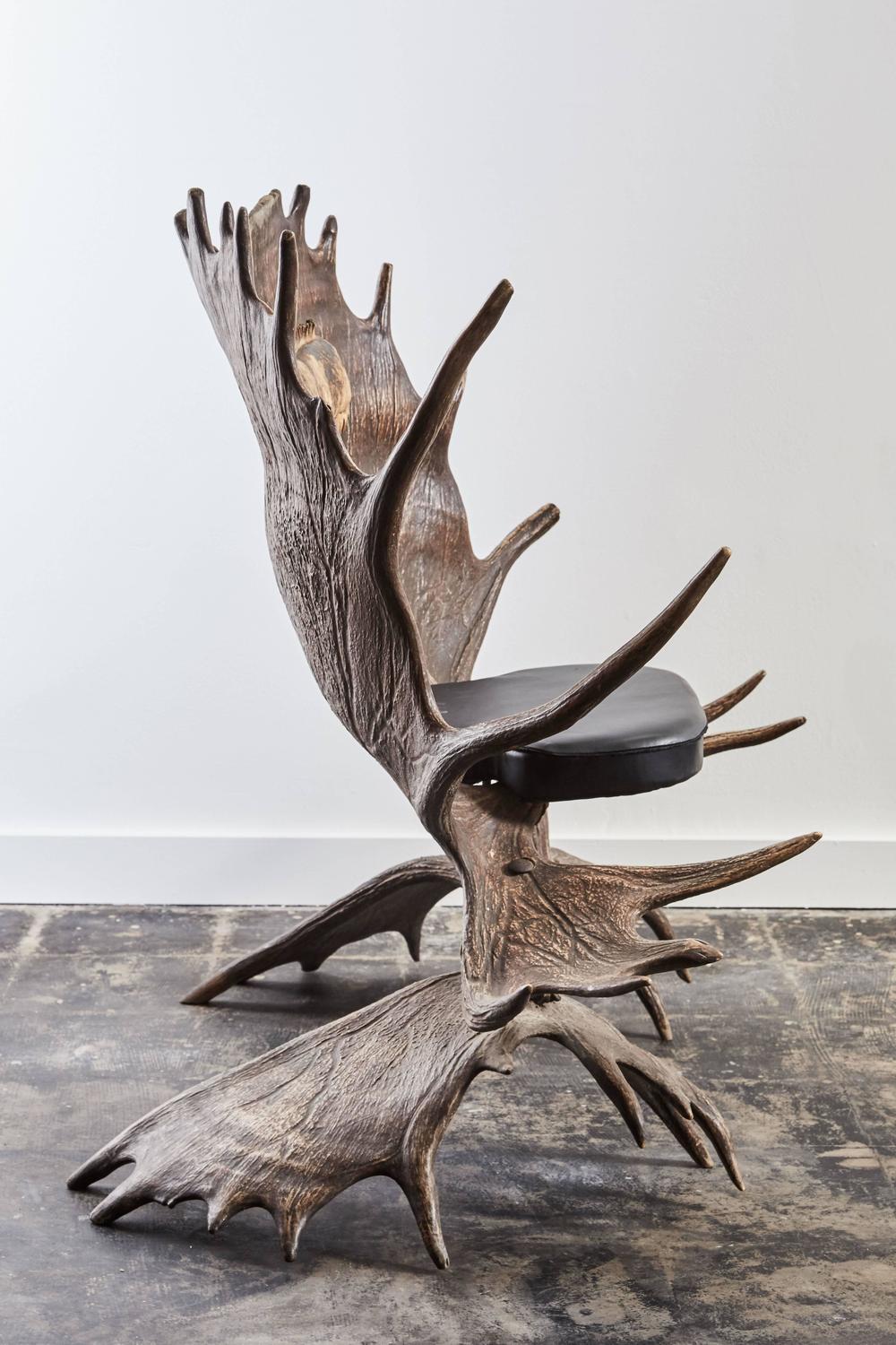 Moose Antler Chair For Sale at 1stdibs