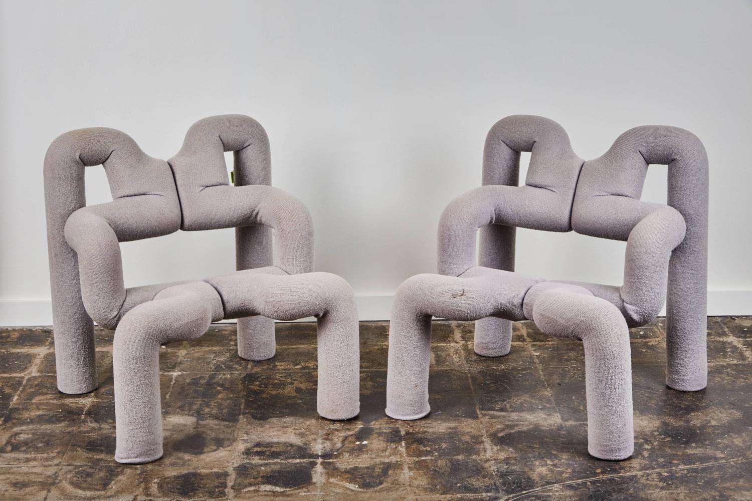 Pair of "Ekstrem" Lounge Chairs by Terje Ekstrom For Sale at 1stdibs