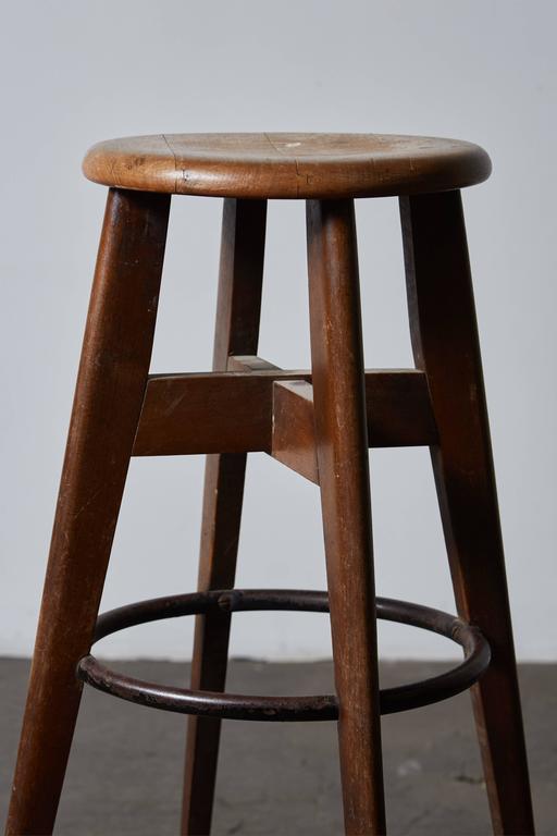 Modernist French Bar Stools in the Style of Jean Prouvé at 1stDibs
