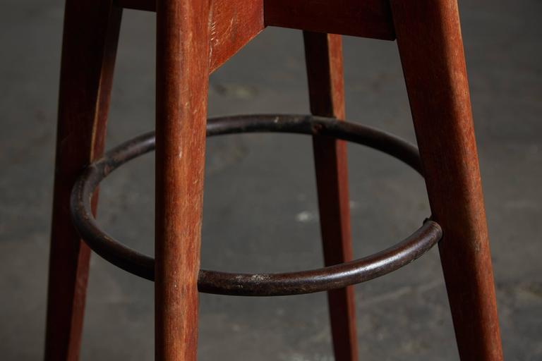Modernist French Bar Stools in the Style of Jean Prouvé at 1stDibs