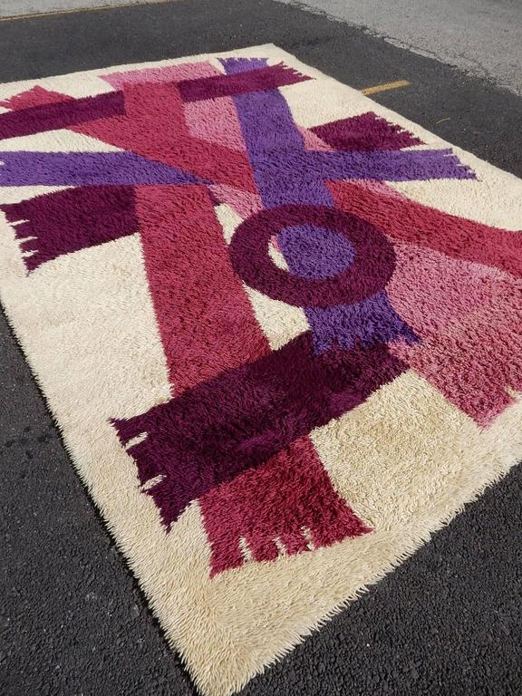 Mid century Danish Modern Scandinavian Ege Rya Wool Rug at 1stDibs